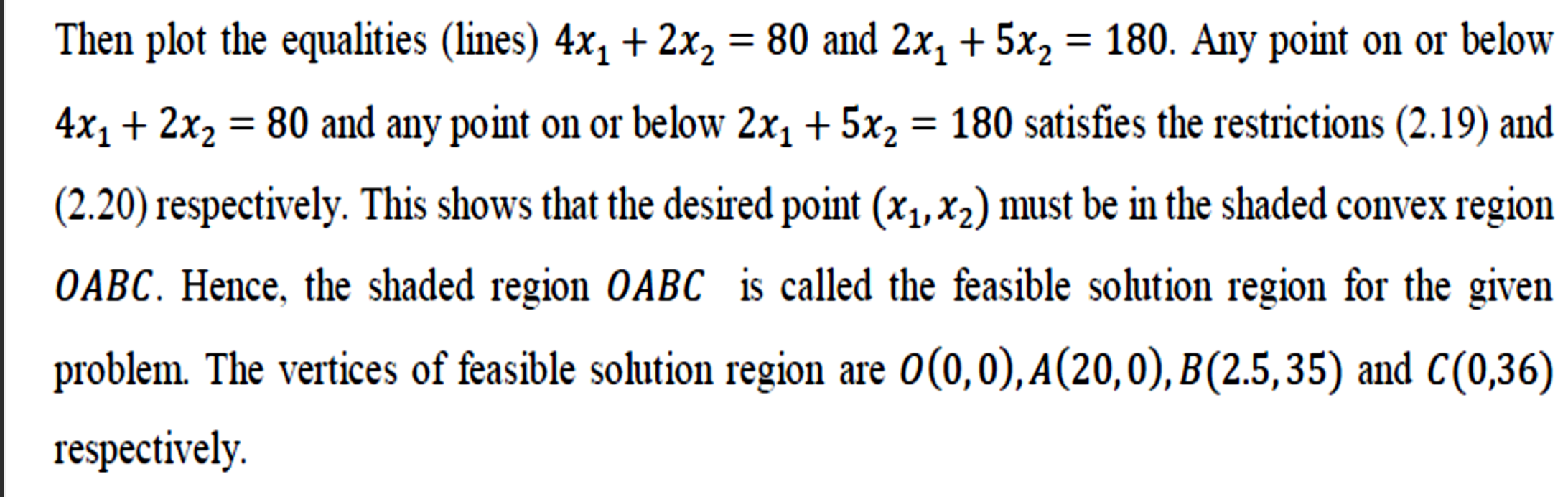 Solved = = = Then plot the equalities (lines) 4x2 + 2x2 = 80 | Chegg.com