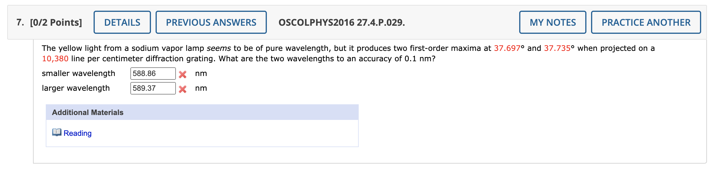 Solved The yellow light from a sodium vapor lamp seems to be | Chegg.com
