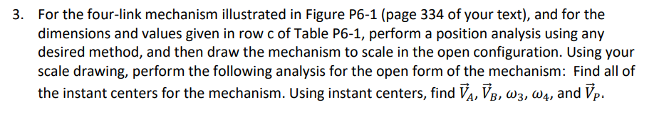 For the four-link mechanism illustrated in Figure | Chegg.com