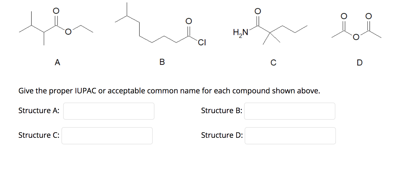 Solved O O o HN CI A С Give the proper IUPAC or acceptable | Chegg.com