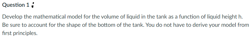 Solved Develop the mathematical model for the volume of | Chegg.com
