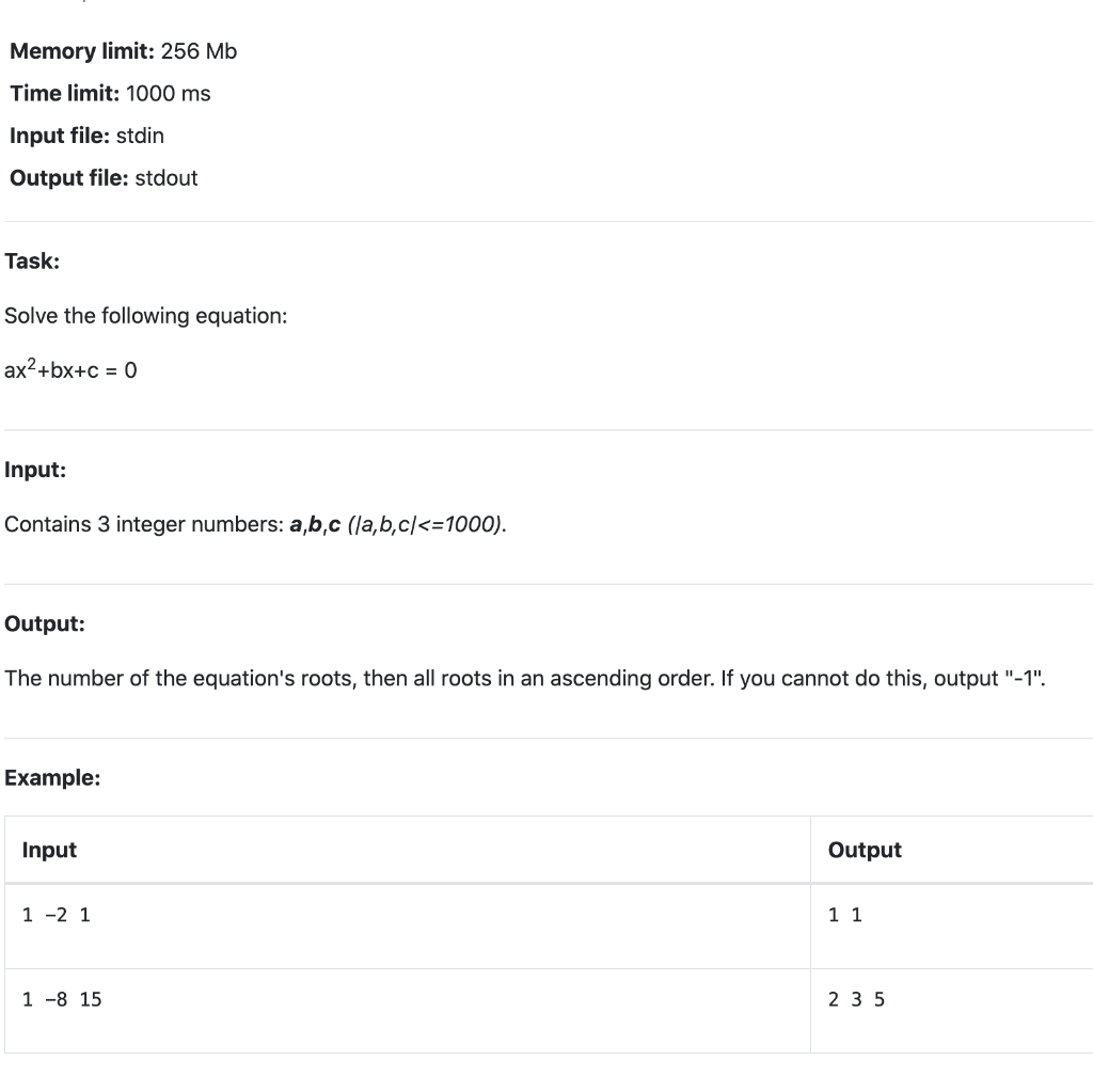 Solved Memory limit: 256 Mb Time limit: 1000 ms Input file: | Chegg.com