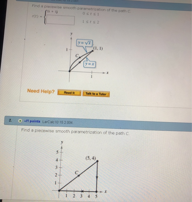 Solved Find a piecewise smooth parametrization of the path C | Chegg.com
