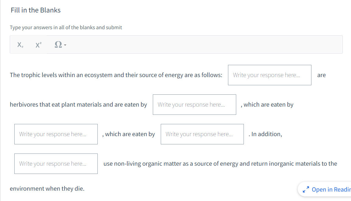 Solved Fill in the Blanks Type your answers in all of the | Chegg.com