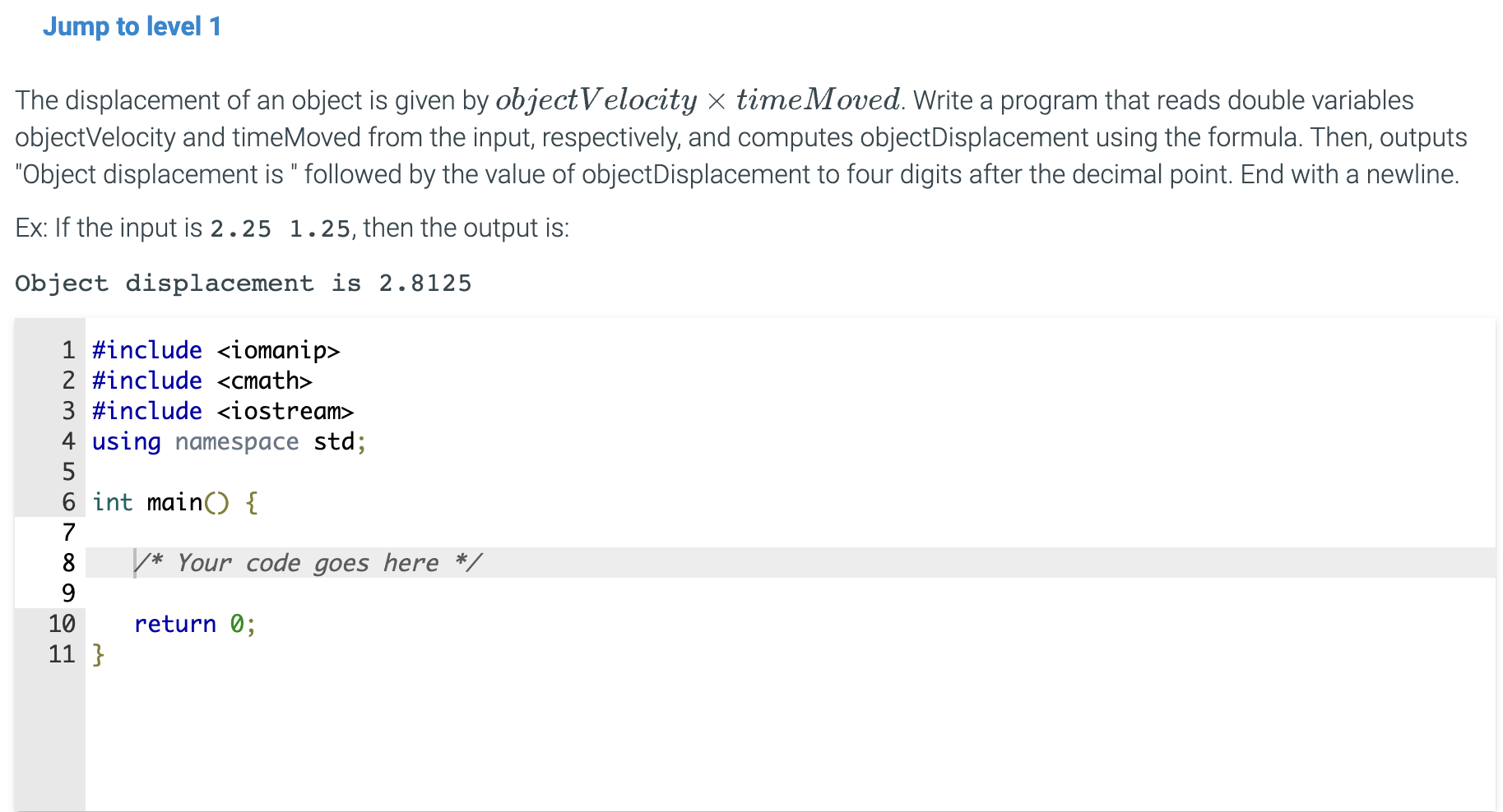 Solved The displacement of an object is given by | Chegg.com