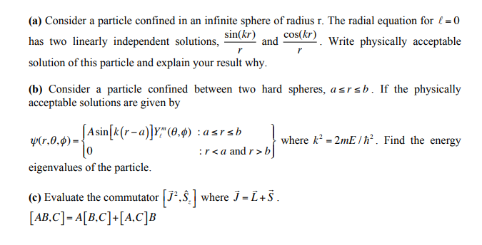 Solved (a) Consider a particle confined in an infinite | Chegg.com
