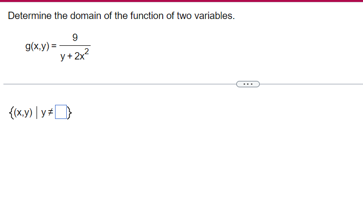 Solved Determine the domain of the function of two | Chegg.com