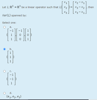 Solved Let L:R3→R3 ﻿be a linear operator such that | Chegg.com