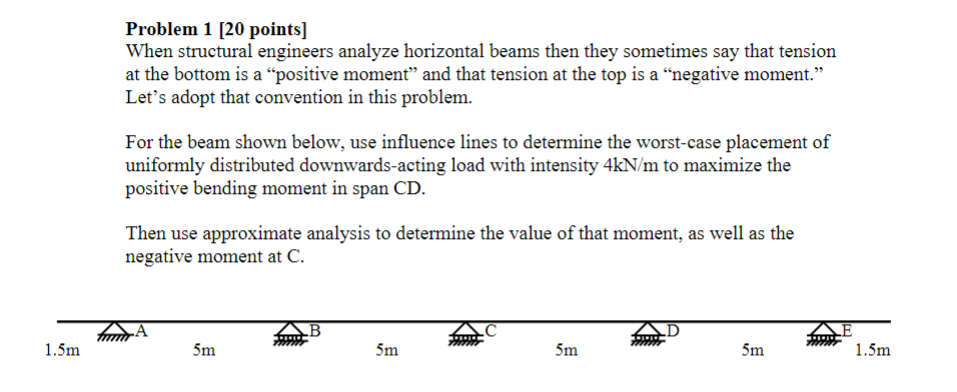 Solved Problem 1 [20 points] When structural engineers | Chegg.com