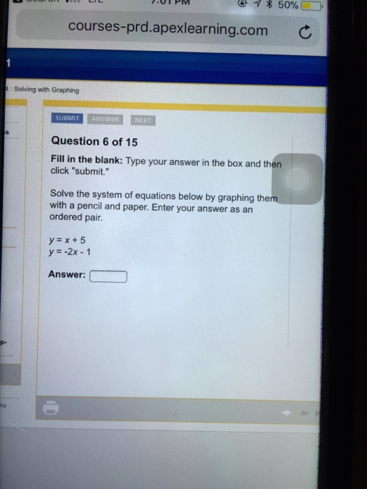 Solved courses-prd.apexlearning.com C 4: Solving with | Chegg.com