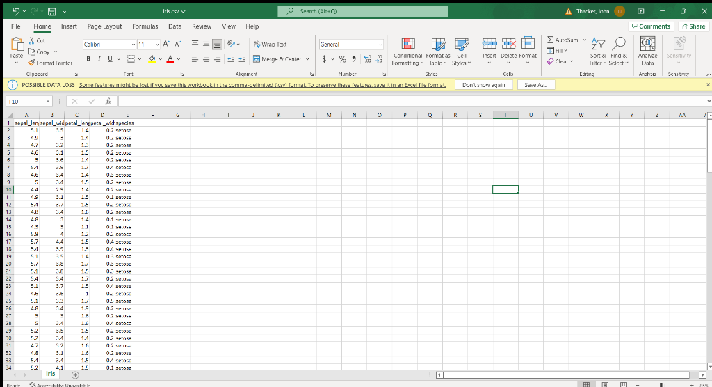 Solved Research the Iris data set and answer: you must | Chegg.com