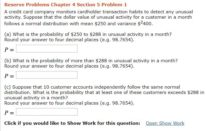 Solved Reserve Problems Chapter 4 Section 5 Problem 1 A | Chegg.com