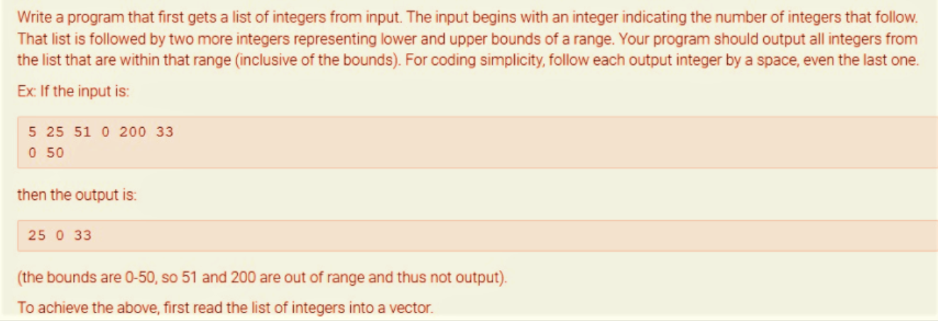 Solved Write a program that first gets a list of integers | Chegg.com