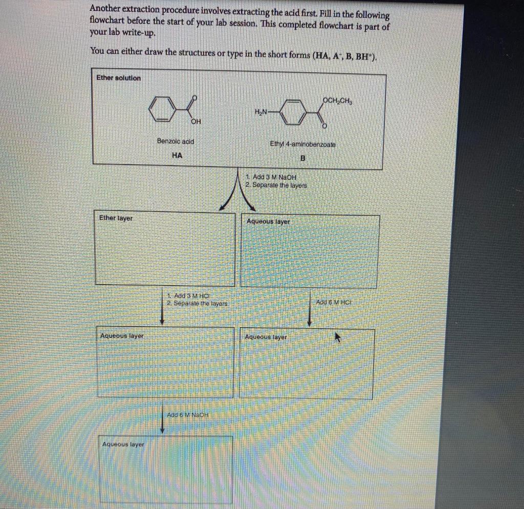 Solved Another extraction procedure involves extracting the | Chegg.com