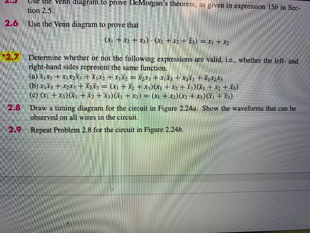 Solved Q1: Use algebraic manipulation to prove that | Chegg.com