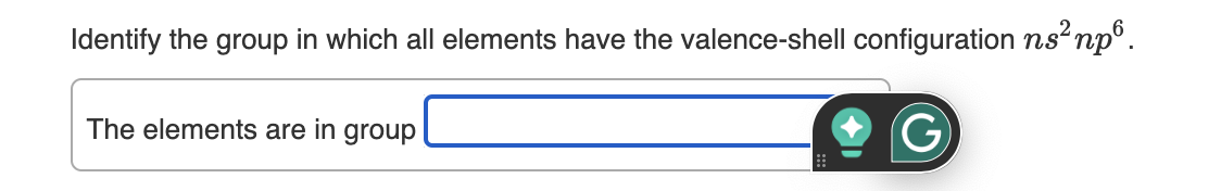 Solved Identify the group in which all elements have the | Chegg.com