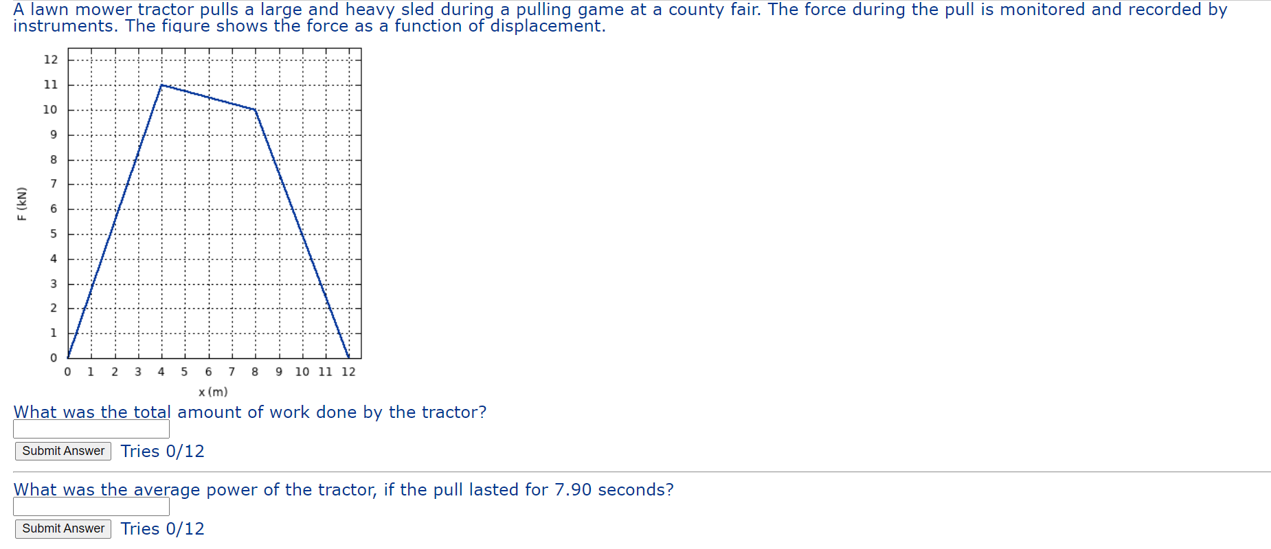 Solved A lawn mower tractor pulls a large and heavy sled | Chegg.com