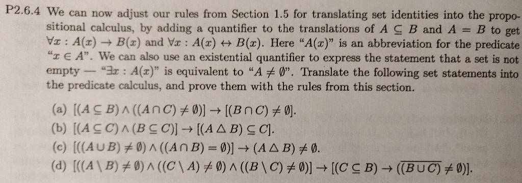 Solved For the quantifier proofs, the rules mentioned in the | Chegg.com