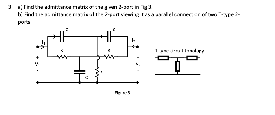 Solved please write on paper3. ﻿a) ﻿Find the admittance | Chegg.com