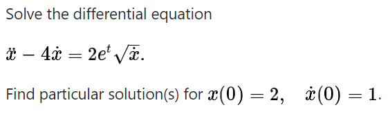 Solved please help me solving this differential equation | Chegg.com