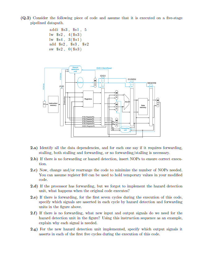 Solved (Q.2) ﻿Consider the following piece of code and | Chegg.com