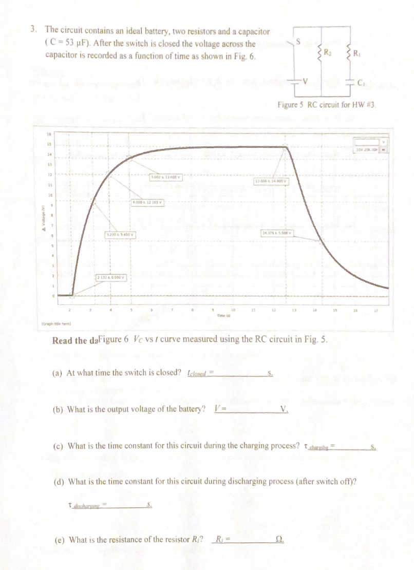 Solved 3. The circuit contains an ideal battery, two | Chegg.com