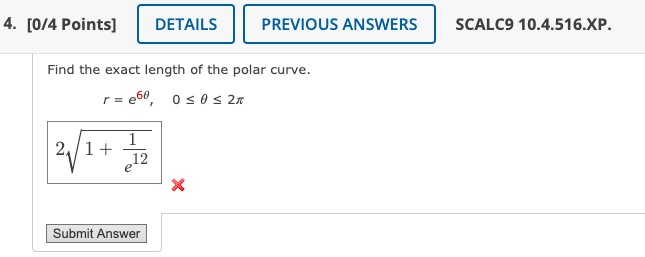 Solved 4. [0/4 Points] DETAILS PREVIOUS ANSWERS SCALC9 | Chegg.com