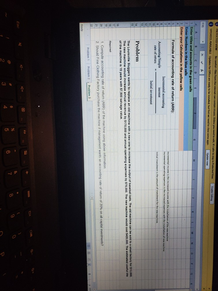 Solved PROTECTED VIEW Be careful-files from the Internet can | Chegg.com