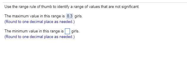 Use the range rule of thumb to identify a range of | Chegg.com
