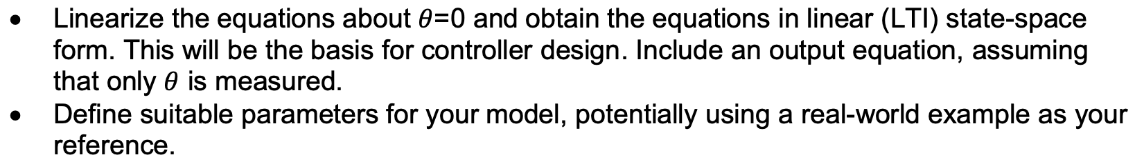 Analyse the dynamics of the inverted pendulum:- | Chegg.com