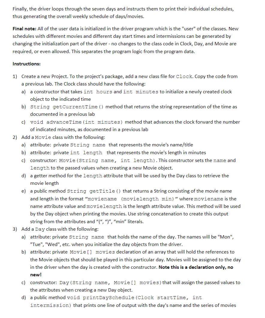 Code HAS to be in java clock code: public class | Chegg.com