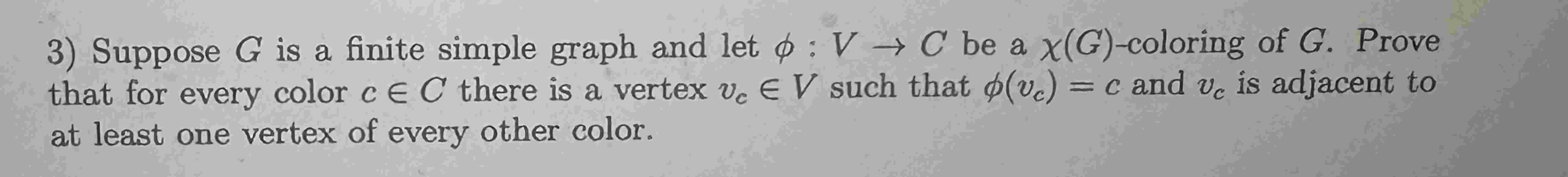 Solved Suppose G is ﻿a finite simple graph and let | Chegg.com