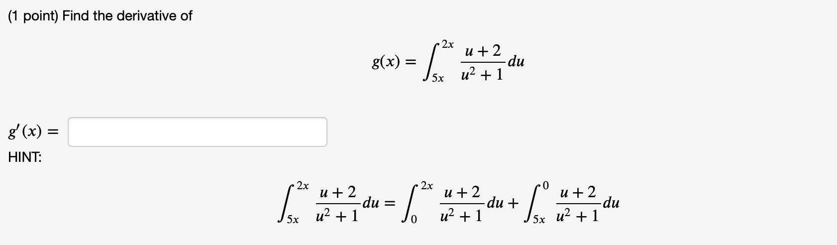 Solved ( 1 ﻿point) ﻿Find the derivative | Chegg.com