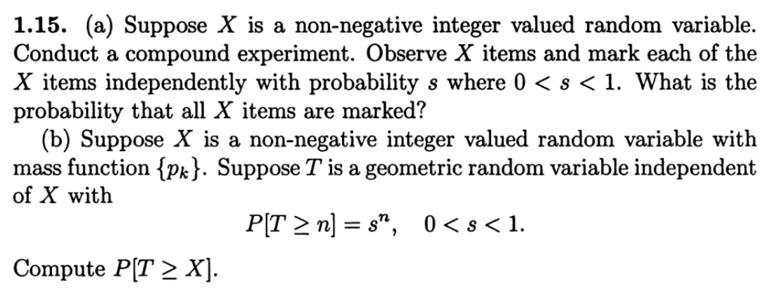 Solved 115 A Suppose X Is A Non Negative Integer Valued 