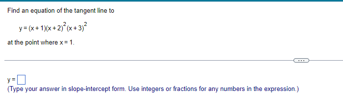 Solved Find an equation of the tangent line | Chegg.com