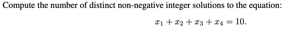 Solved Compute the number of distinct non-negative integer | Chegg.com