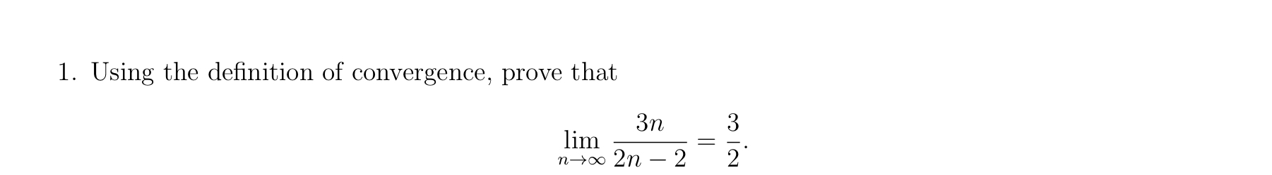 Solved Using the definition of convergence, prove | Chegg.com