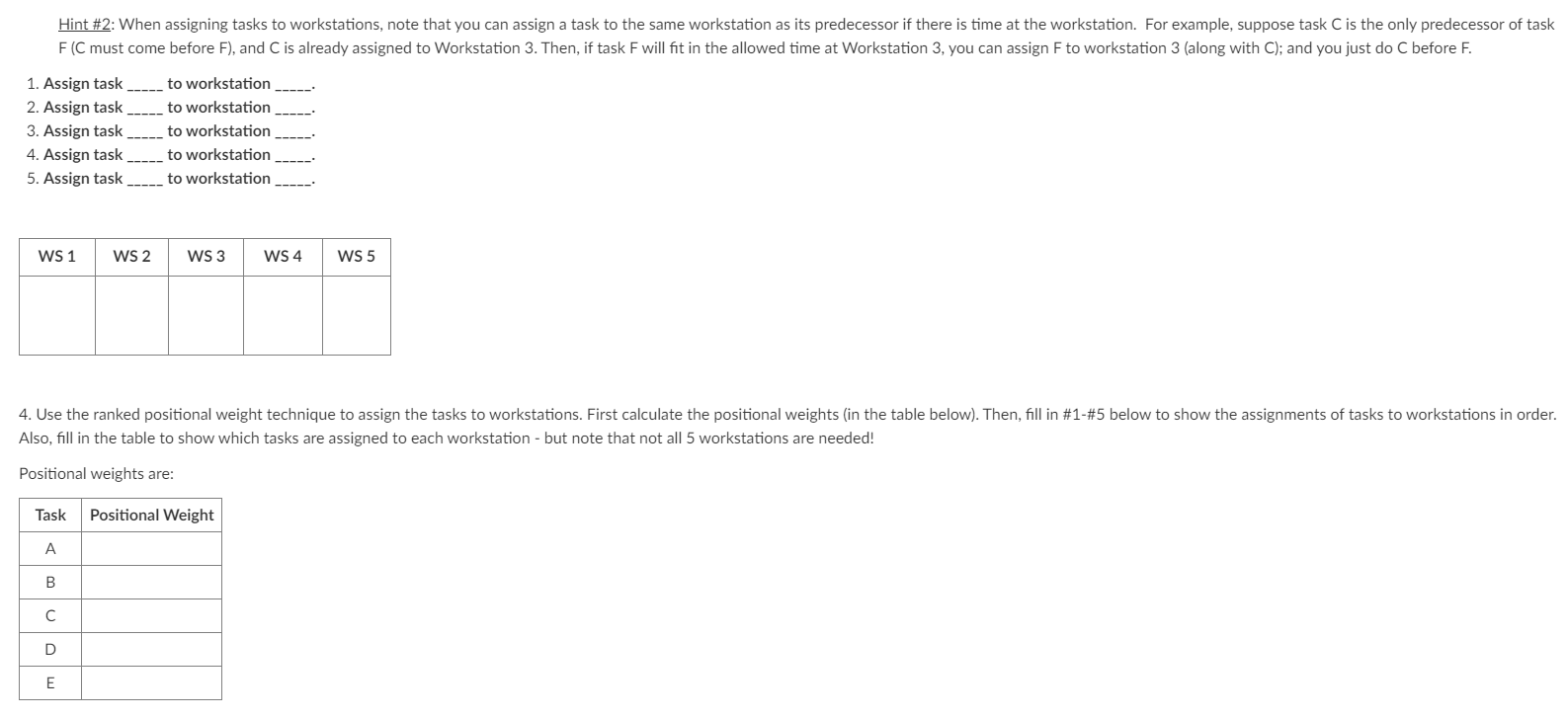 Solved The table provides the task times in seconds. The | Chegg.com