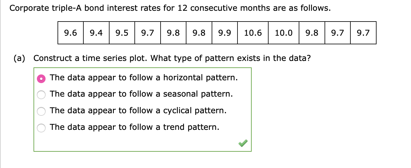 Solved Corporate triple-A bond interest rates for 12 | Chegg.com