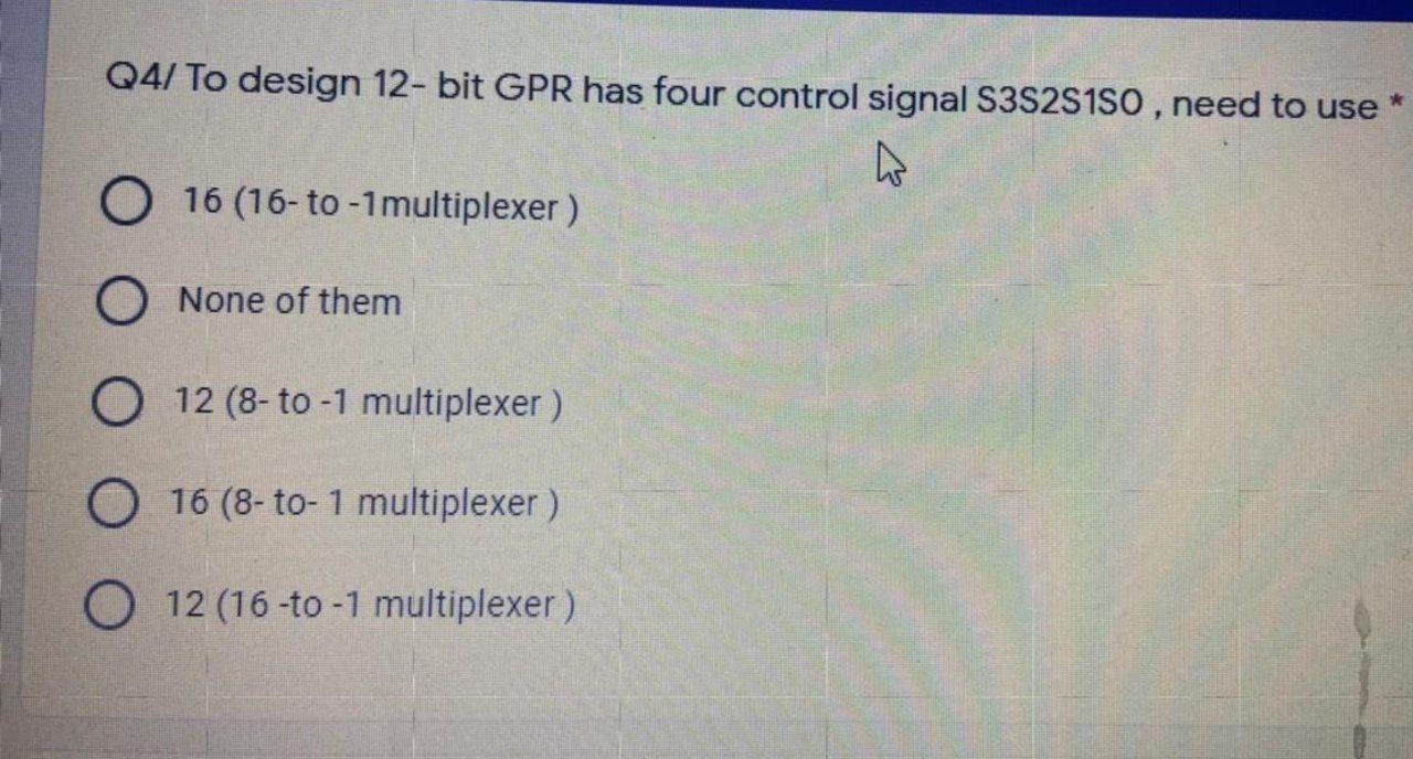 Solved Q4/ To design 12-bit GPR has four control signal | Chegg.com