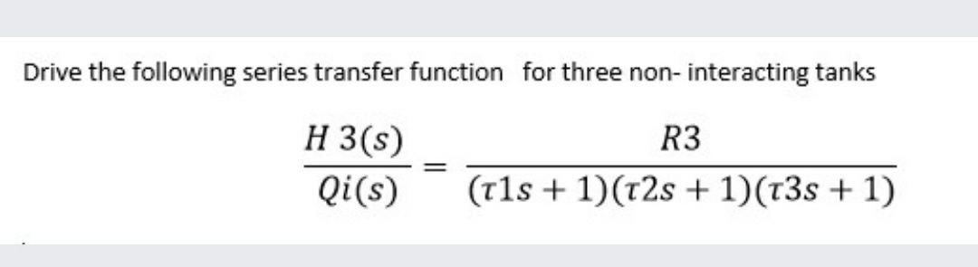 Solved Drive the following series transfer function for | Chegg.com