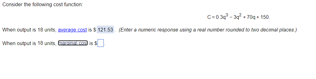 Solved Consider the following cost function: | Chegg.com