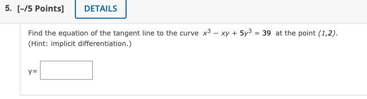 Solved Find the equation of the tangent line to the curve | Chegg.com