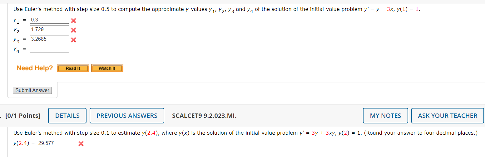 Solved y1=y2=y3=y4= [0/1 Points] SCALCET9 9.2.023.MI. | Chegg.com