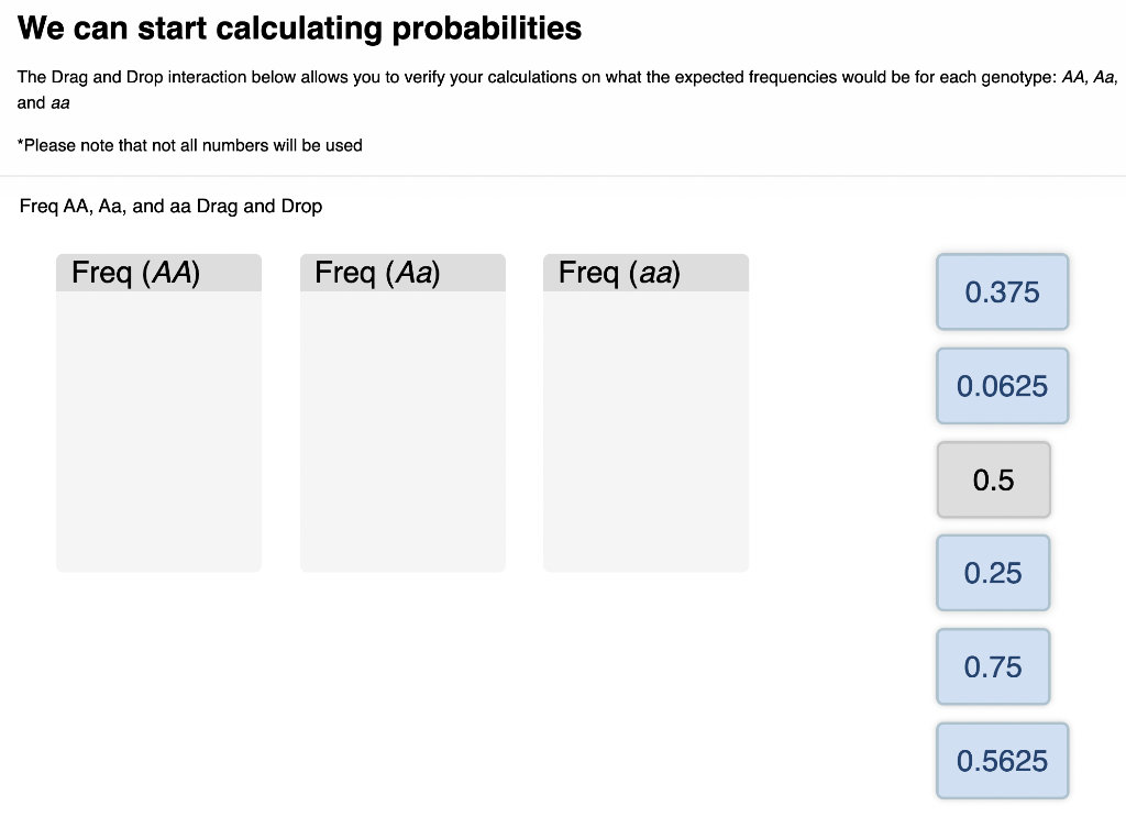 Solved We can start calculating probabilities The Drag and | Chegg.com