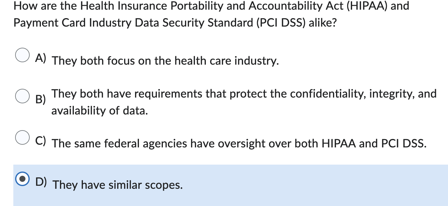 Solved How are the Health Insurance Portability and | Chegg.com