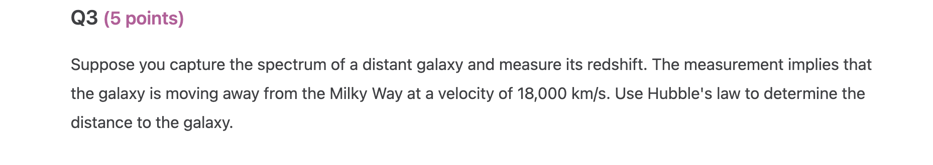Solved Suppose you capture the spectrum of a distant galaxy | Chegg.com
