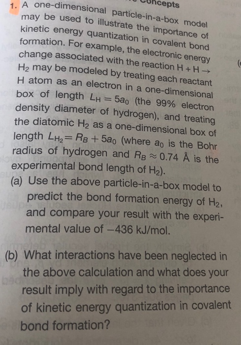 Solved CBhcepts A one-dimensional particle-in-a-box may be | Chegg.com