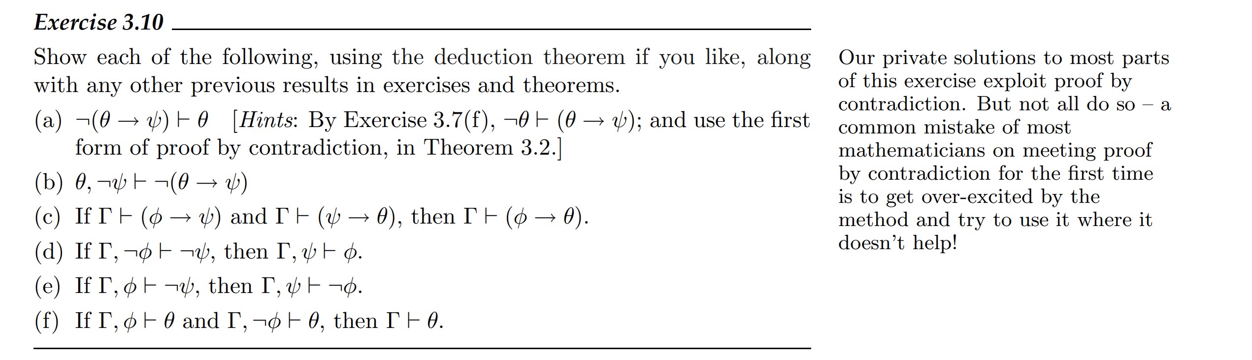 Show each of the following, using the deduction | Chegg.com
