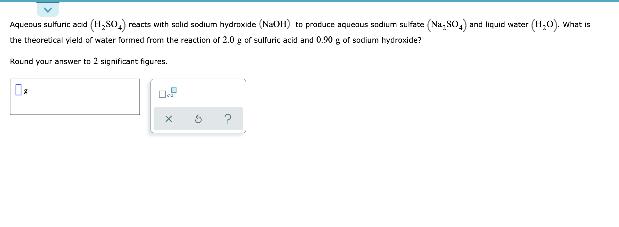 Solved Aqueous sulfuric acid (H2SO4) reacts with solid | Chegg.com